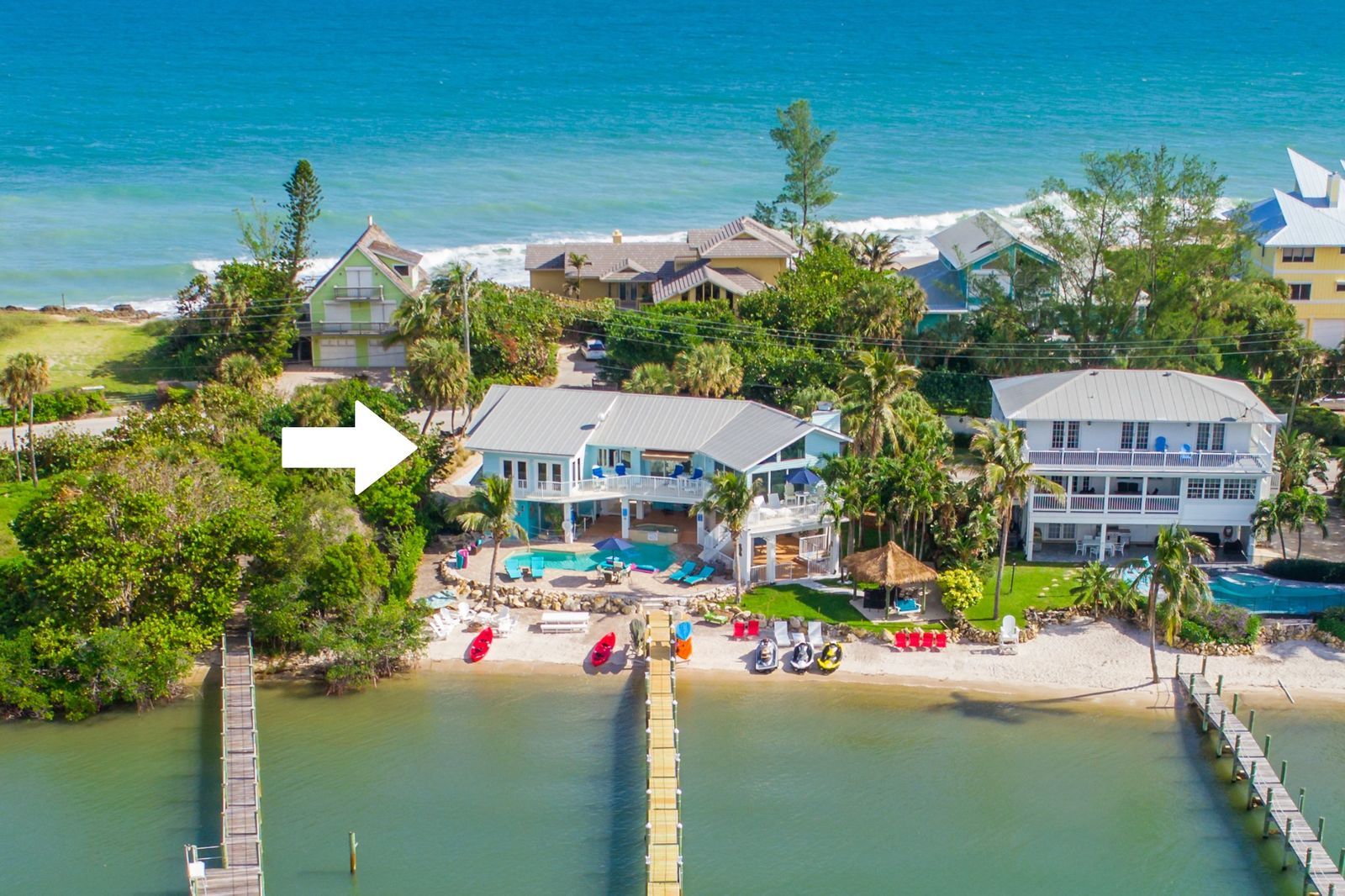 Aquarius North: Riverfront Beach House Rental with Pool in Florida